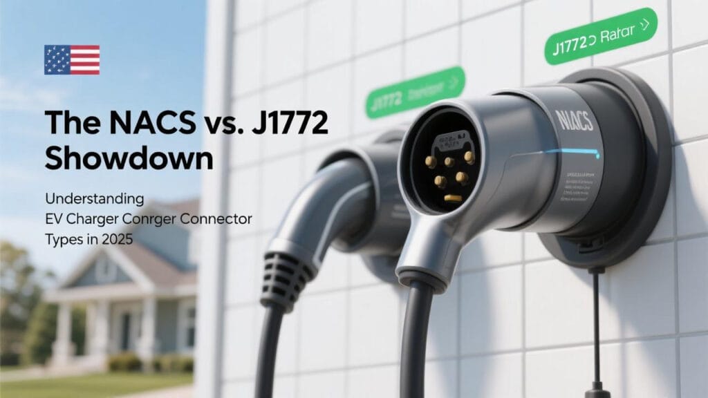The NACS vs. J1772 Showdown: Understanding EV Charger Connector Types in 2025 - EnergySave Pro